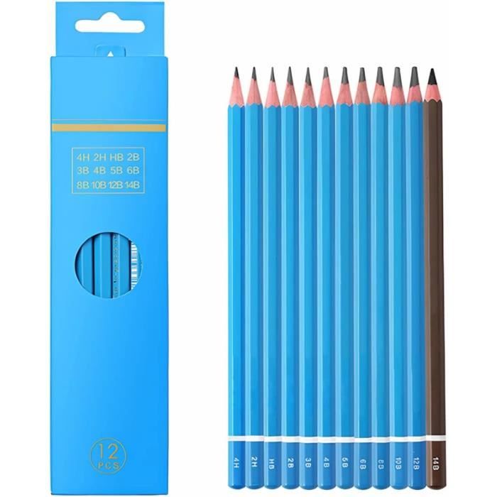 12 Pcs Crayon Feutre Professionnel Dessin Crayon Dessin Professionnel ...
