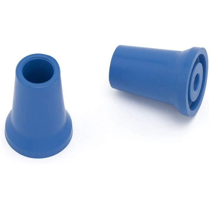 Embout pour canne anglaise disponible en quatre couleurs (bleu, gris ...