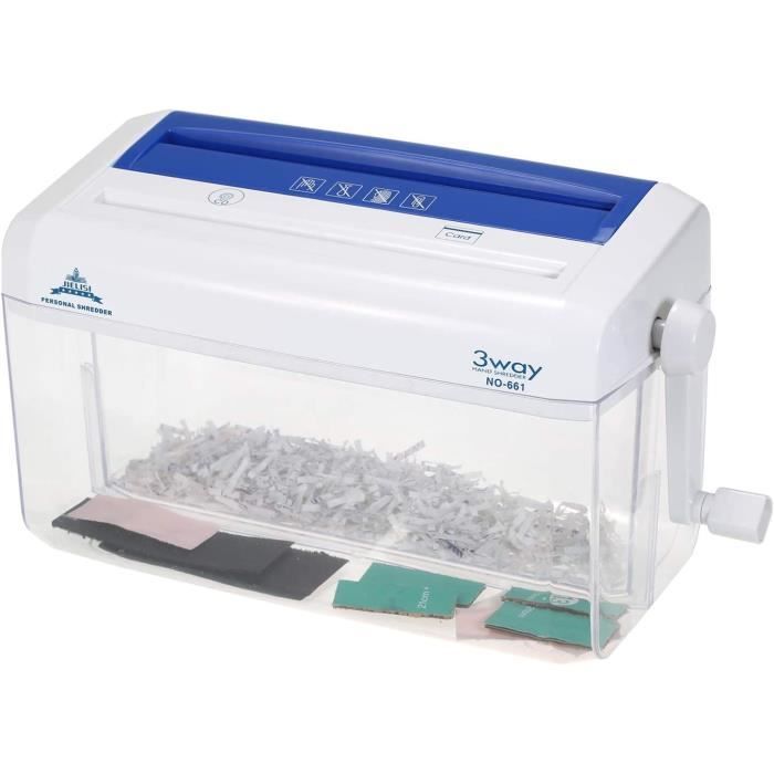 Déchiqueteuse Papier, destructeur de Documents Papier A4 Mini Portable ...