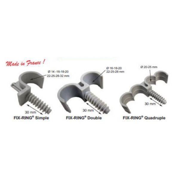 ING FIXATIONS Lot de 20 attaches - Fix-ring - Diamètre 16 mm simple - Cdiscount Bricolage