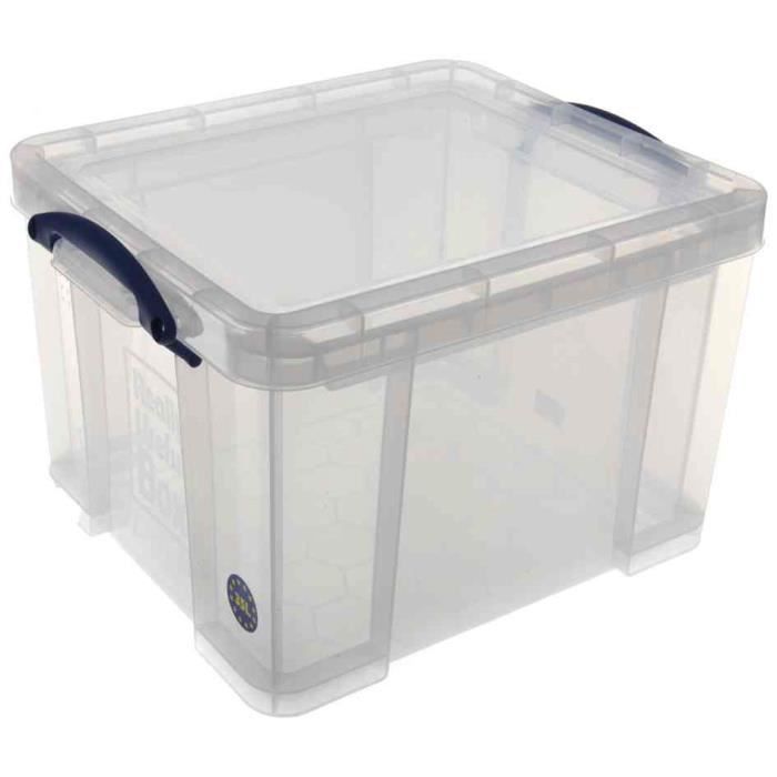 Boîte plastique - Really Useful Box - 35 L - Transparent - PP recyclé - Cdiscount Maison