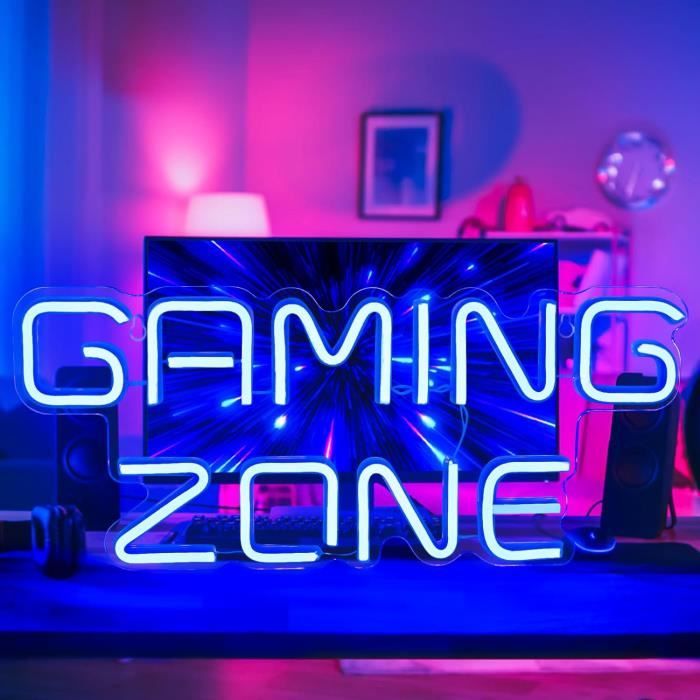Panneau Néon Neon Game Zone De Gamer Alimenté Par Usb Enseigne ...