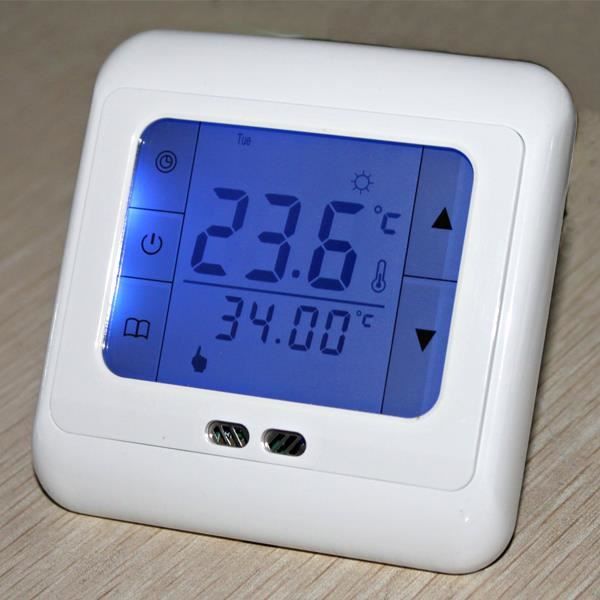 Thermostat d'Ambiance Programmable avec LCD Ecran Tactile C07.H1 16A Bleu EXCELVAN - Cdiscount ...