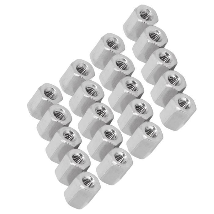 COC-7542325143992-Kit d'écrou d'accouplement 20 Pièces écrou D'accouplement Hexagonal en Acier ...