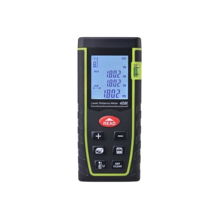 Télémètre laser avec niveau à bulle intégré - GENERIC - 40m - Mesure ...