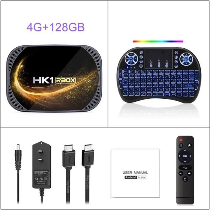 Boîtier TV HK1 RBOX X4S Android 11 Amlogic S905tage,4 Go-32 Go-64 Go ...