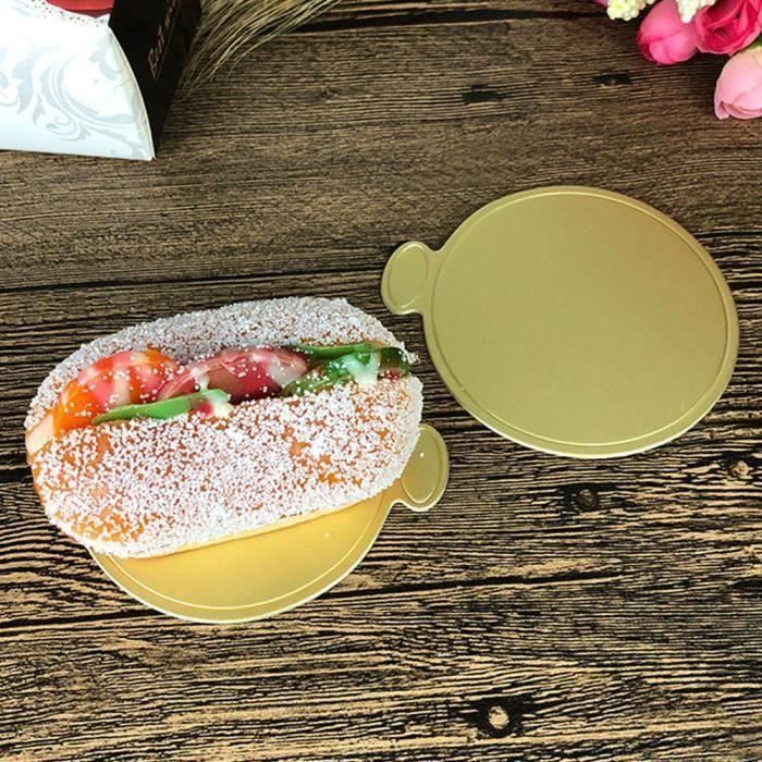 Sunshine-plateau à gâteaux 100 PCS Mousse Cake Boards Or Papier Cupcake ...