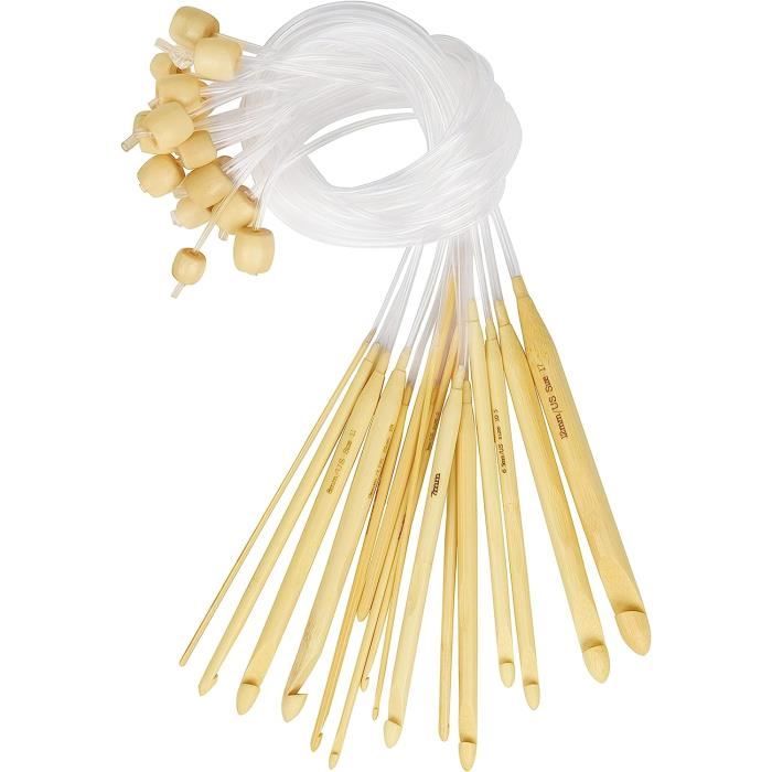 Curtzy Crochet Bois en Bambou avec Rallonge en Plastique (16 Crochets ...