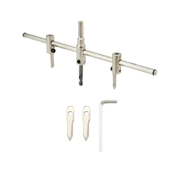 QWORK Scie Cloche Reglable, Cercle Réglable Cutter Scie, Alliage, Pour ...