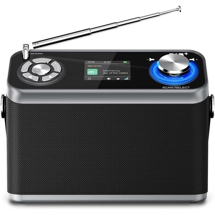 Radio Dab Digital Portable - Radio Dab-Dab+ & Fm Color Lcd Rechargeable ...