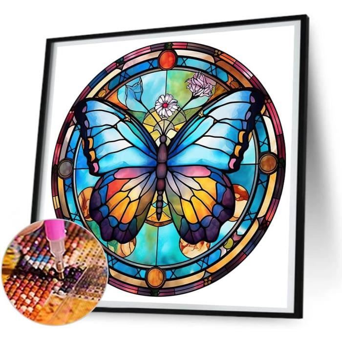 Diamond Painting Vitrail Kit Complet Broderie Diamant Animaux Papillon ...