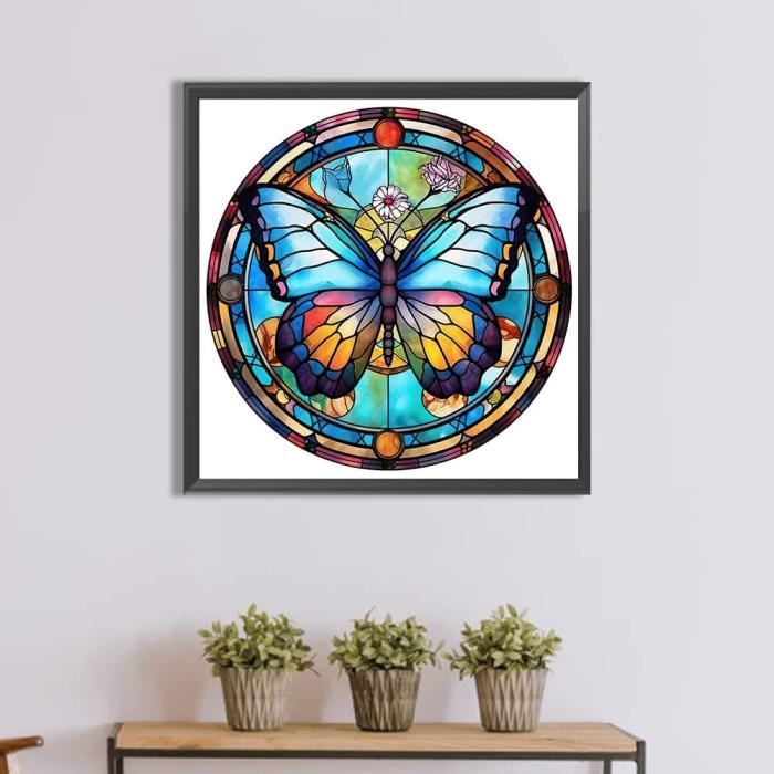 Diamond Painting Vitrail Kit Complet Broderie Diamant Animaux Papillon ...
