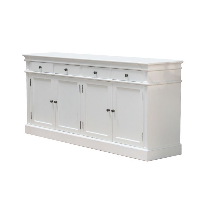 Amaretta Buffet ancien vieux blanc patiné avec 4 portes et 4 tiroirs ...