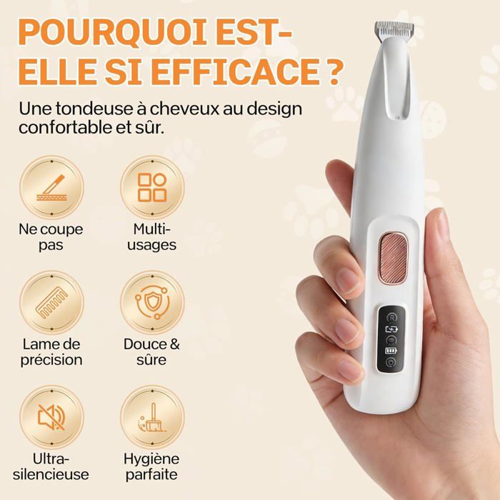 Tondeuse chat électrique précision ultra-silencieuse – lames sûres ...