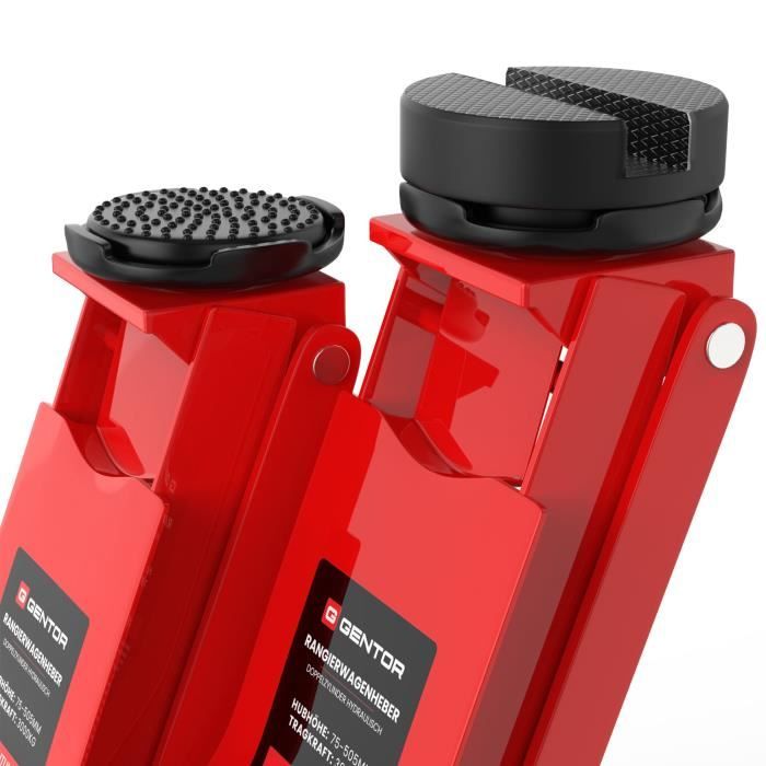 Cric de manœuvre GENTOR 3T | Ultra plat 75-505mm Cric hydraulique Cric de voiture de manœuvre ...