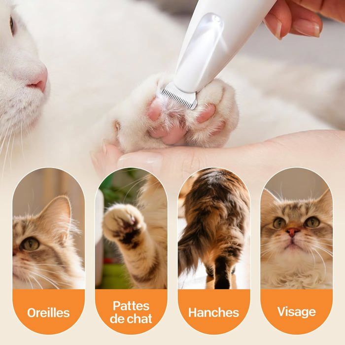 Tondeuse chat électrique précision ultra-silencieuse – lames sûres ...