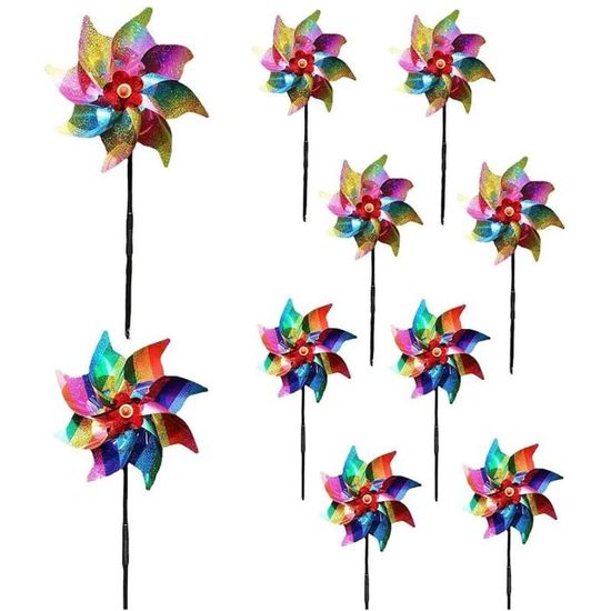 Moulin Vent Effaroucheur DOiseaux 10 Pices Rflchissantes Dissuasif pour ...