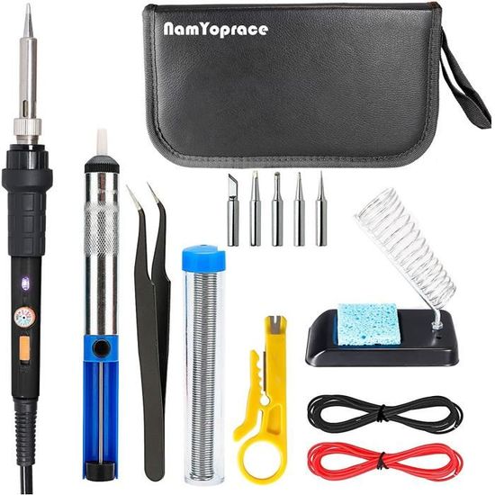HFIENT-Fer à souder Kit 60 W 220 V kit de soudure professionnel température réglable 220 ℃ 480 ...
