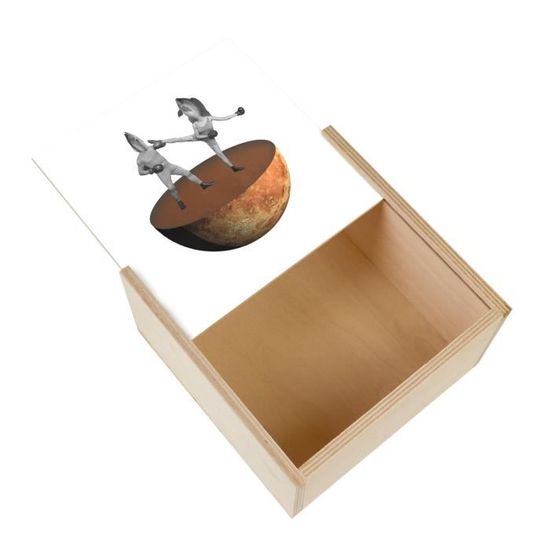 Boite Coffret en Bois - Fish Fighters Poissons Boxe Collage Art ...