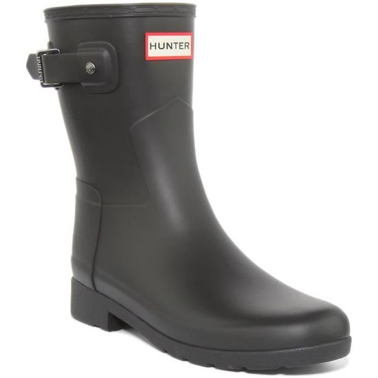 Bottes Wellington courtes raffinées pour femme Hunter - Noir ...