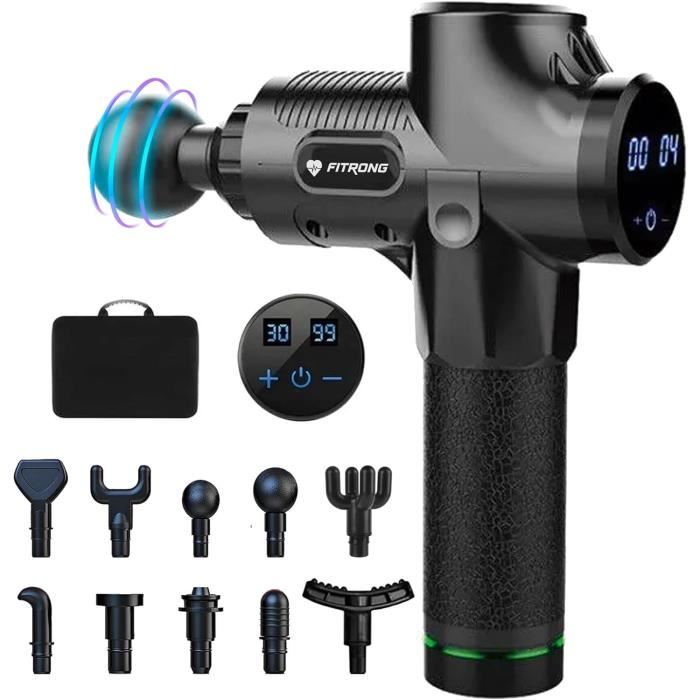 Pistolet de mas musculaire professionnel, avec 30 vitesses, 10 têtes ...