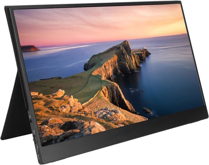 Moniteur Portable Ips 14 1080P Fhd 178° Avec Cuir Pu Magnétique ...