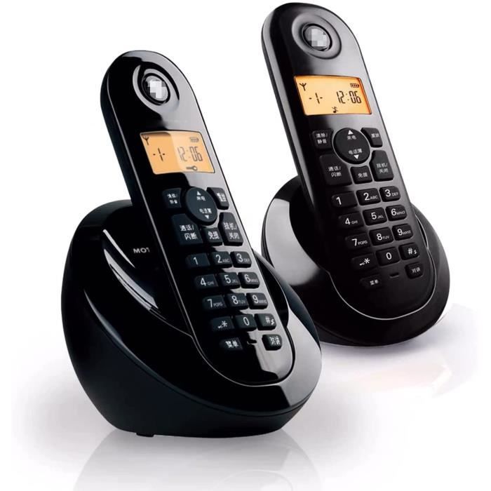 Téléphone 2.4GHz Digital Dect Téléphone sans Fil, avec convivialité ...