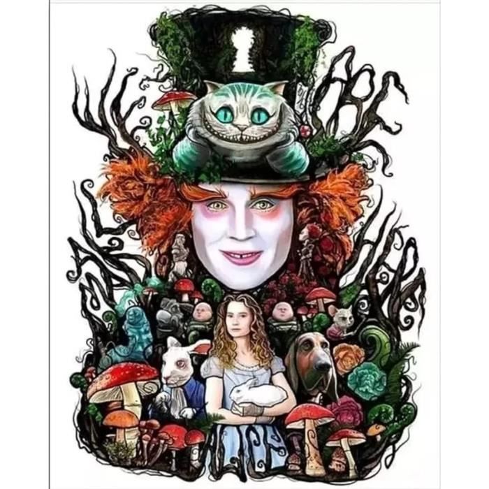 Diy 5D Diamond Embroidery Alice In Wonderland Cartoon Character Full ...
