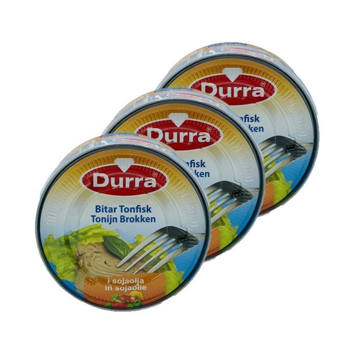 Durra - Lot 3x Thon nature à l'huile de soja - Boîte 160g - Cdiscount ...