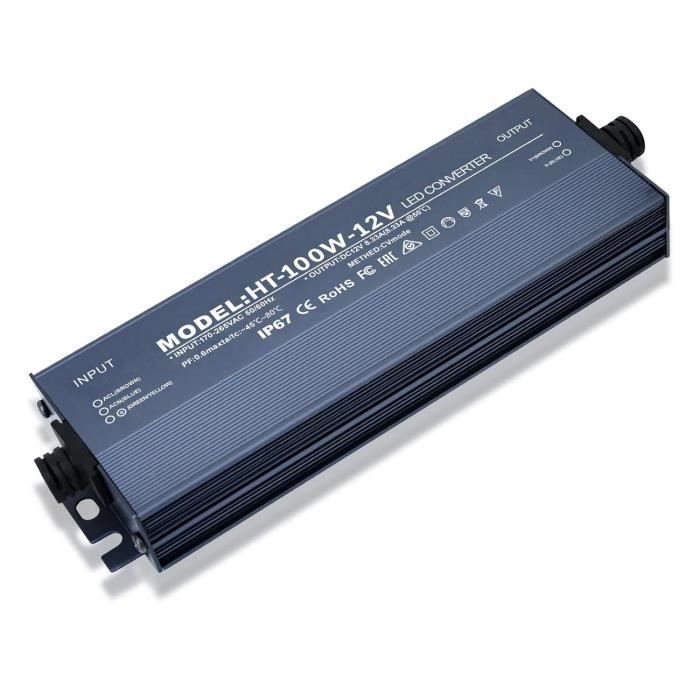 12V 100W, Transformateur 220V 12V 8.33A 100W, Alimentation 12V, Led Driver 12V 100W, Adaptateur ...