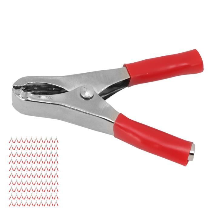 Pack de 100 pinces crocodile isolées 20A CIKONIELF avec gaine isolante ...