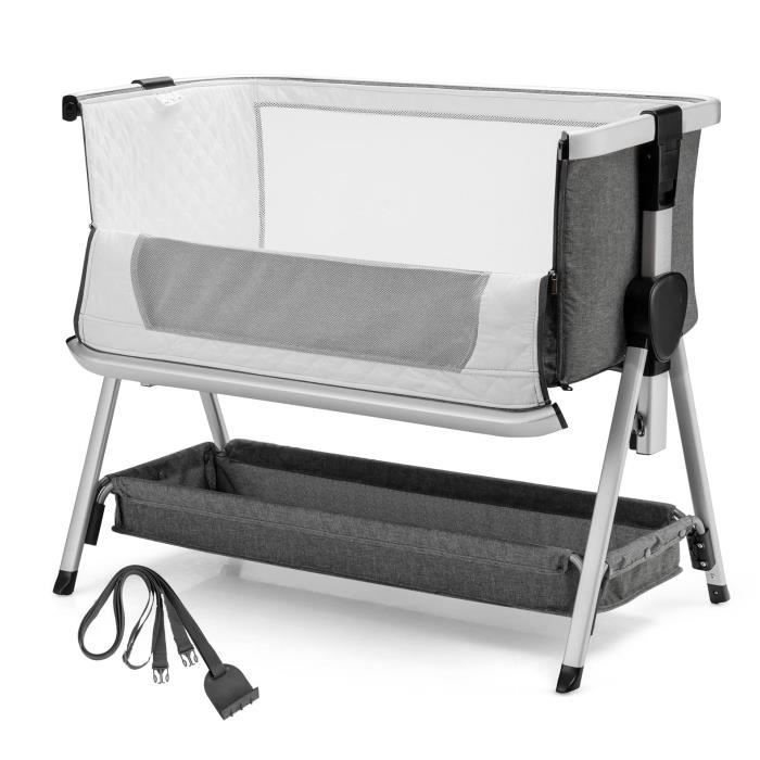 DREAMADE Lit Cododo Bébé 0-6 Mois avec Matelas Amovible Lit Berceau ...