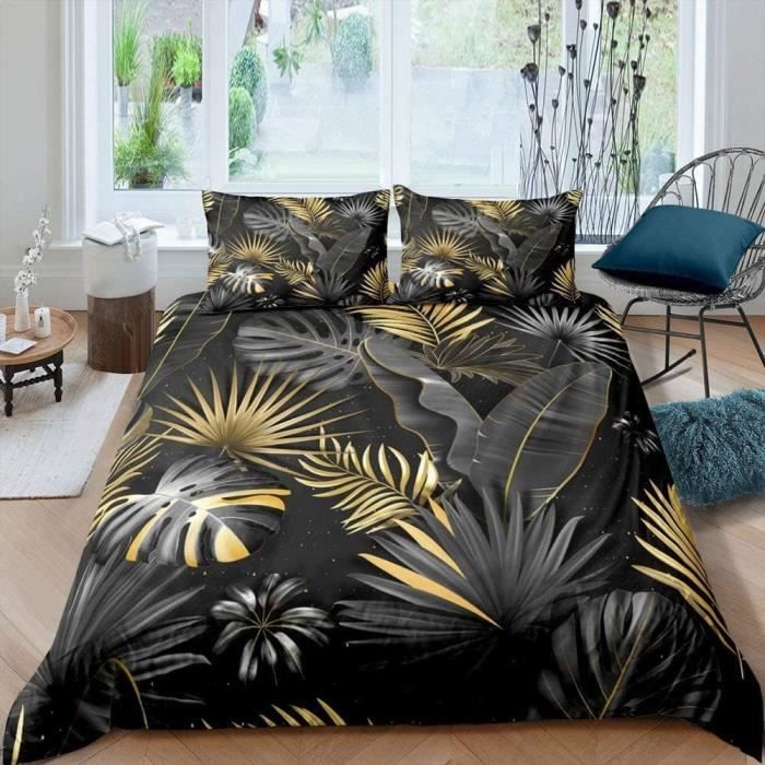 Housse De Couette 140X200 Feuilles De Palmier Plantes Tropicales ...