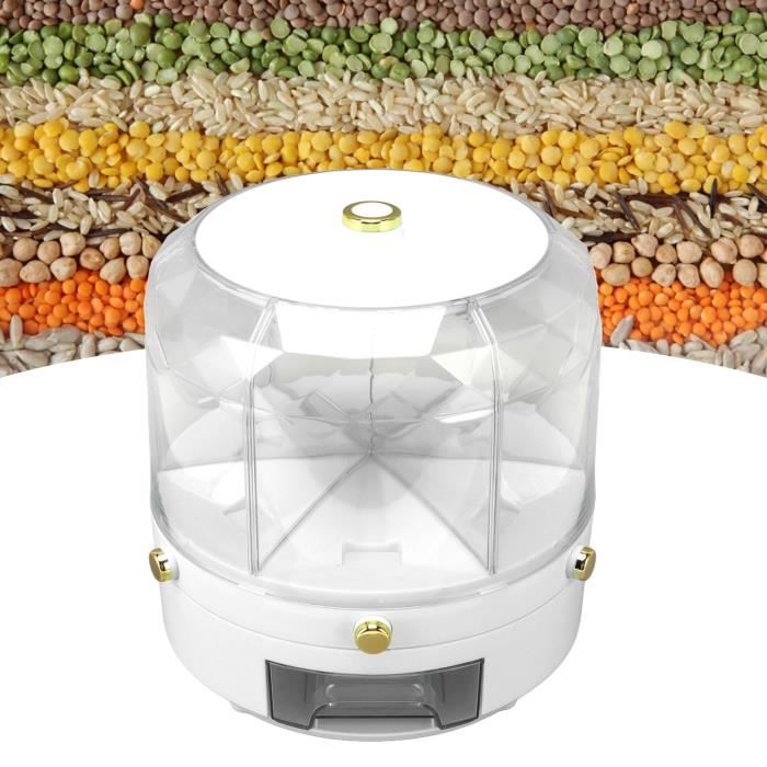 ROM Boîte De Stockage De Grains Rotative 6 Grilles 6Kg Distributeur De ...