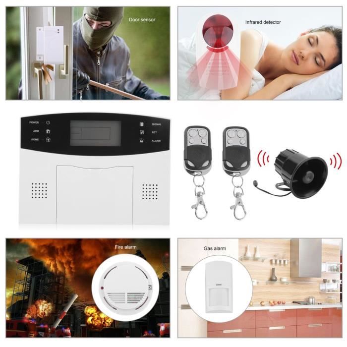 Système de sécurité d'alarme GSM sans fil à la maison automatique d ...