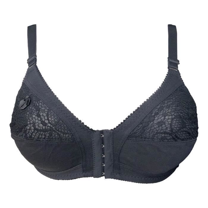 Soutien gorge 95D noir sans armatures ouverture devant fermeture sur l'avant Noir - Cdiscount ...