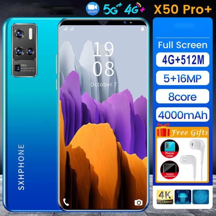 @ACC Téléphone intelligent X50Pro avec plein écran perforé à gauche de 5,8 pouces, couverture ...