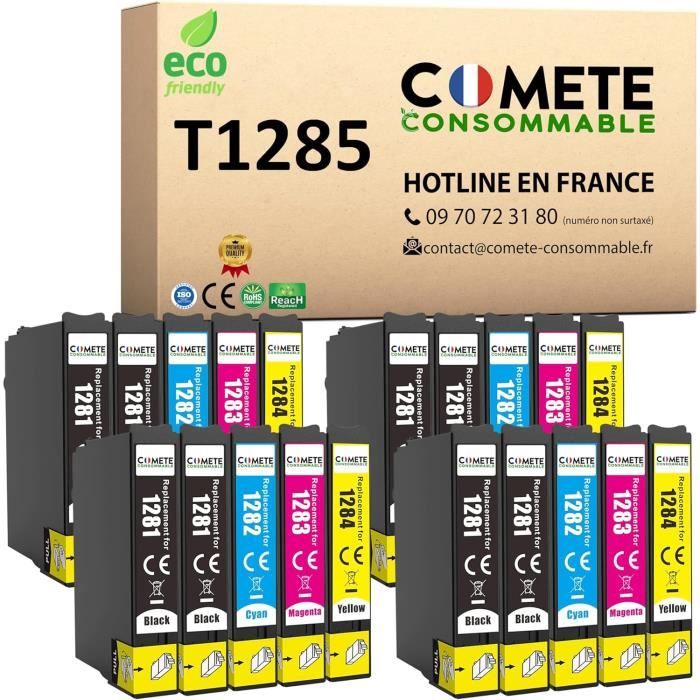 Comete, Marque Française - T1285-20 Cartouches Encre Compatible Avec ...