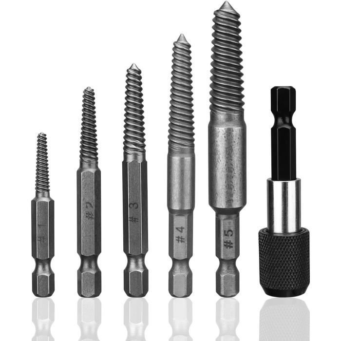 Extracteur De Vis, 6 Pièces Kit Extracteur Vis, Tourne A Gauche ...