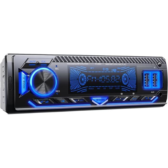 Rds Autoradio Bluetooth 5.0 Mains Libres, 1 Din Universel Radio Stéréo 65Wx4 Avec Télécommande ...