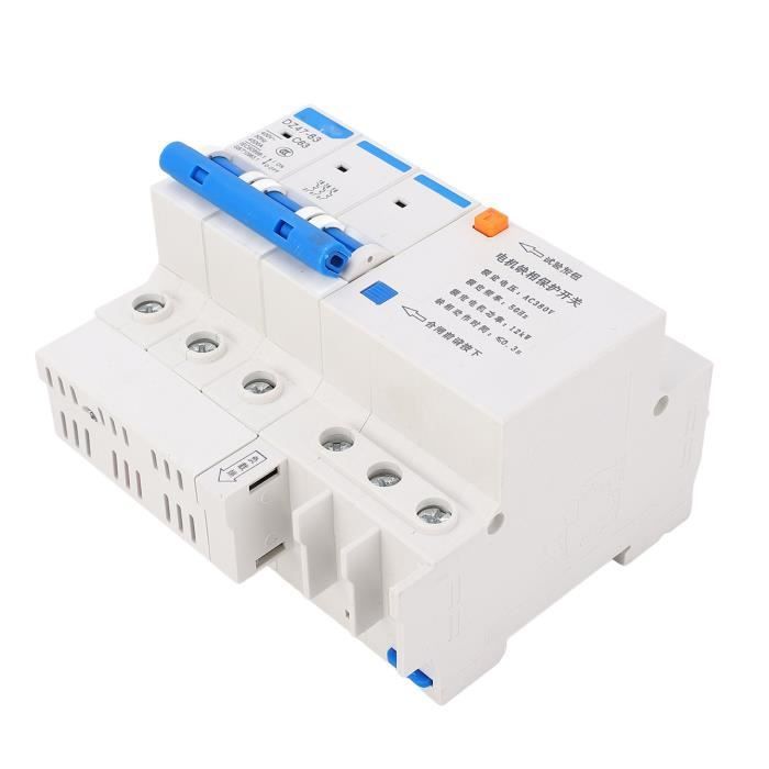 VBESTLIFE disjoncteur miniature Disjoncteur de Conservation de Moteur triphasé DZ47S-63 3P 63A ...