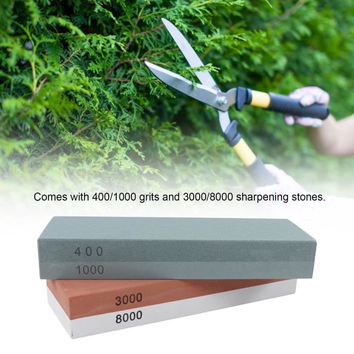 FRA - Pierre à aiguiser les couteaux 12 pièces pierre à aiguiser 400/1000 3000/8000 grains ...