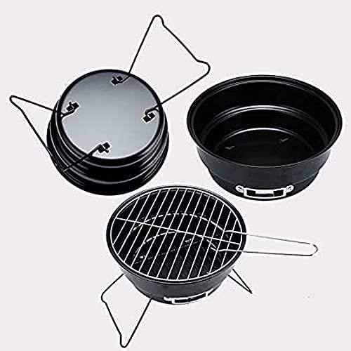 Poêle à Baril de Barbecue portatif Pliant extérieur Barbecue au Charbon ...