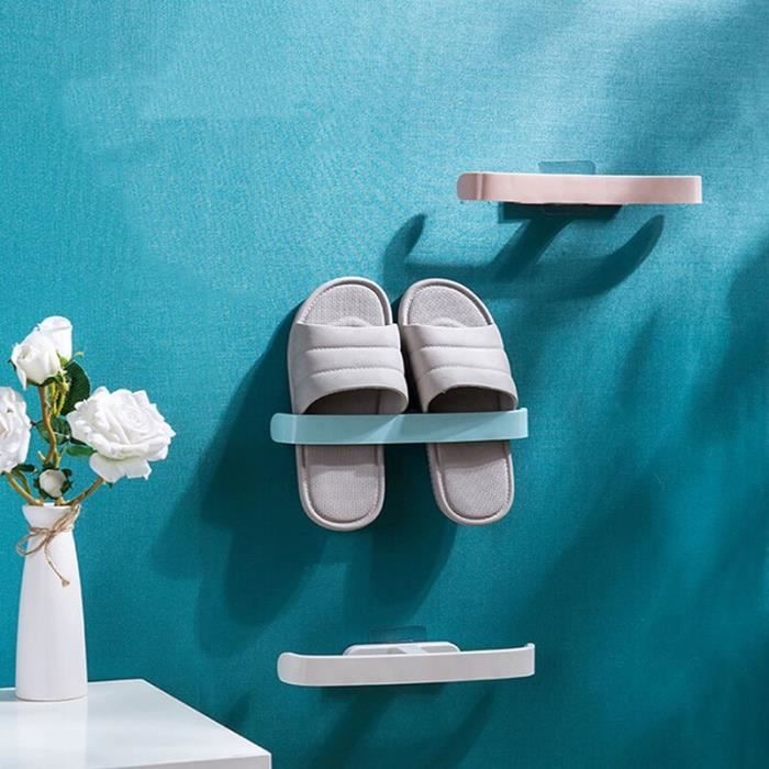 Meuble à chaussures,Salle de bain mural pantoufle portant à vêtements ...