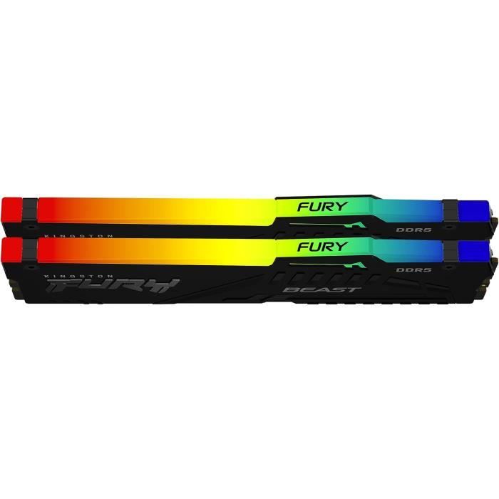 Kingston Fury Beast Ddr5 Rgb 16Gb (2X8Gb) 5600Mt-S Ddr5 Cl40 Dimm Mémoire Pour Pc De Gamer Kit ...
