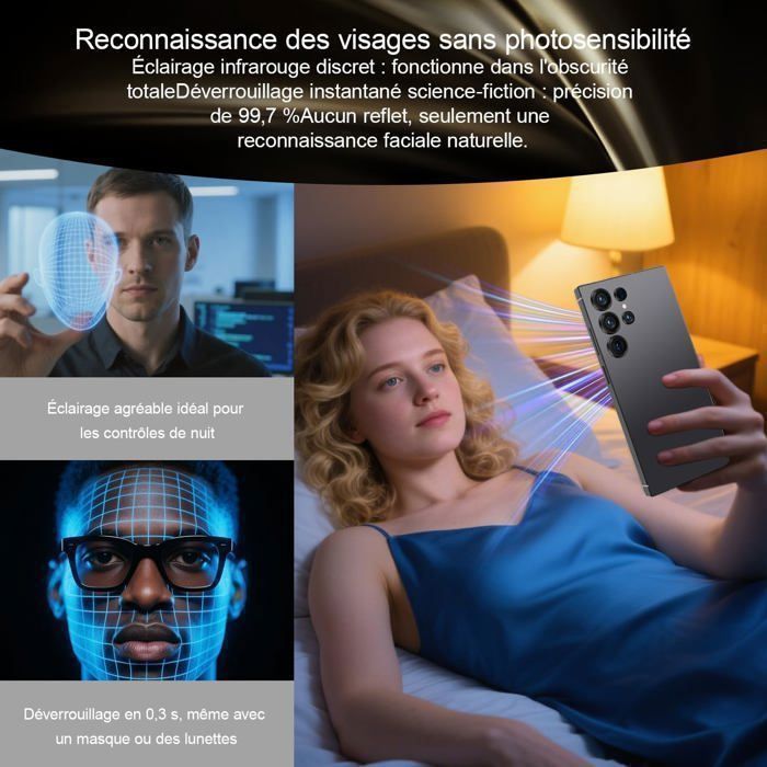 OPQRSTA-S25Ultra7.3 pouces Double SIM 5G Smartphone avec stylet intégré ...