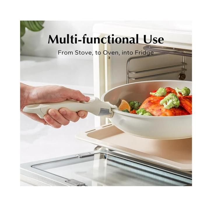 Set of 2 Removable Plain Sided Pan Handles Removable Handle for Frying ...