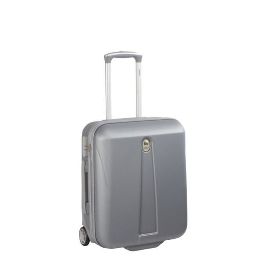 DELSEY Valise Trolley Rigide ABS 2 Roues 50cm AMPLITUDE Argent