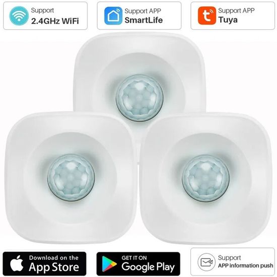 Tuya-Détecteur de mouvement PIR sans fil,détecteur infrarouge,alarme ...