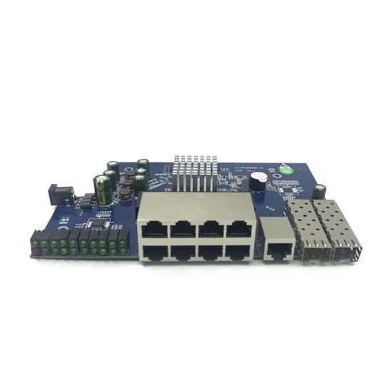 Module de commutation Ethernet PoE, 8 ports, bps, avec 2 emplacements ...
